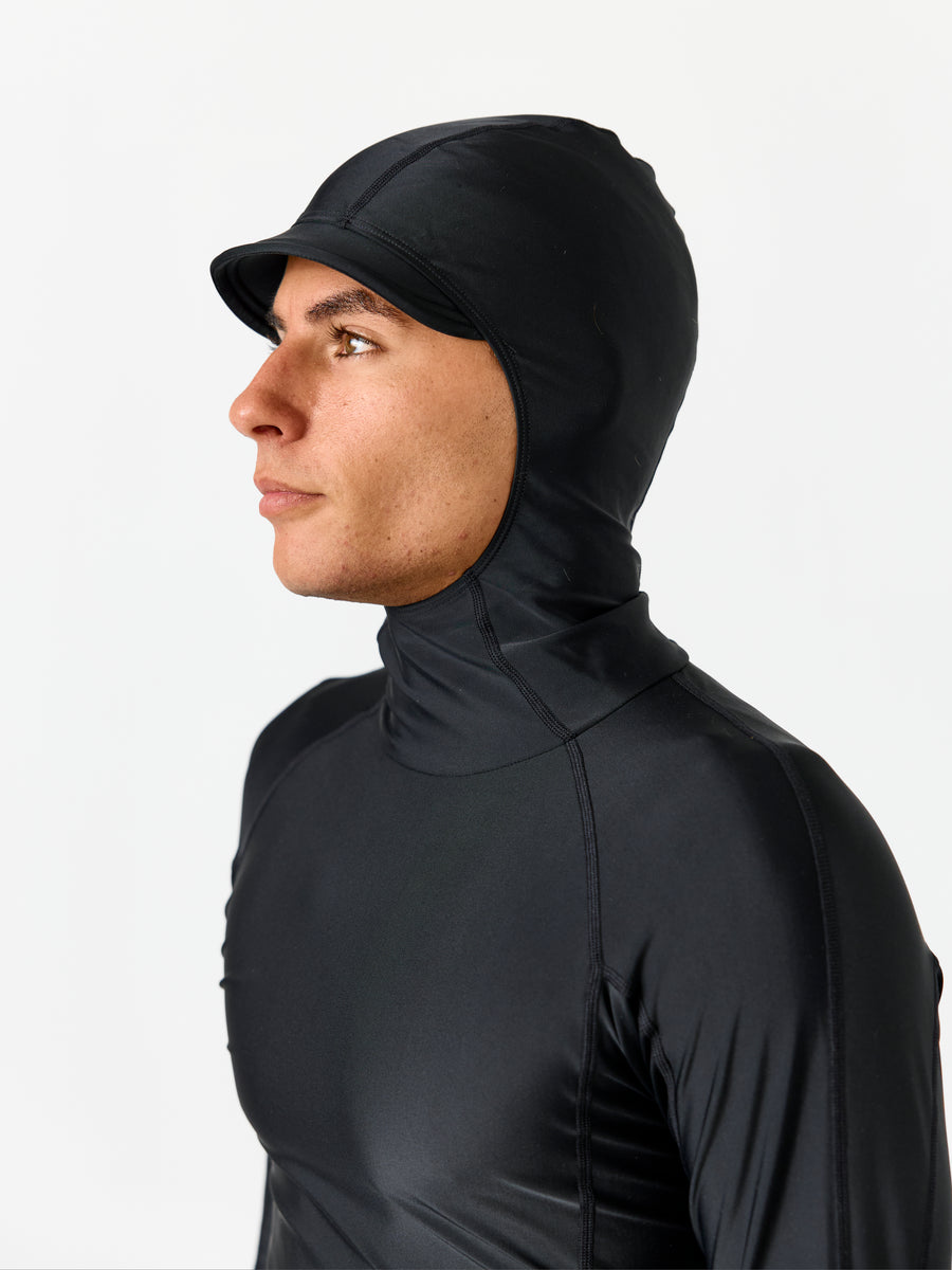 SPF50 Long Sleeve Hooded Rash Vest | Black – Project Blank